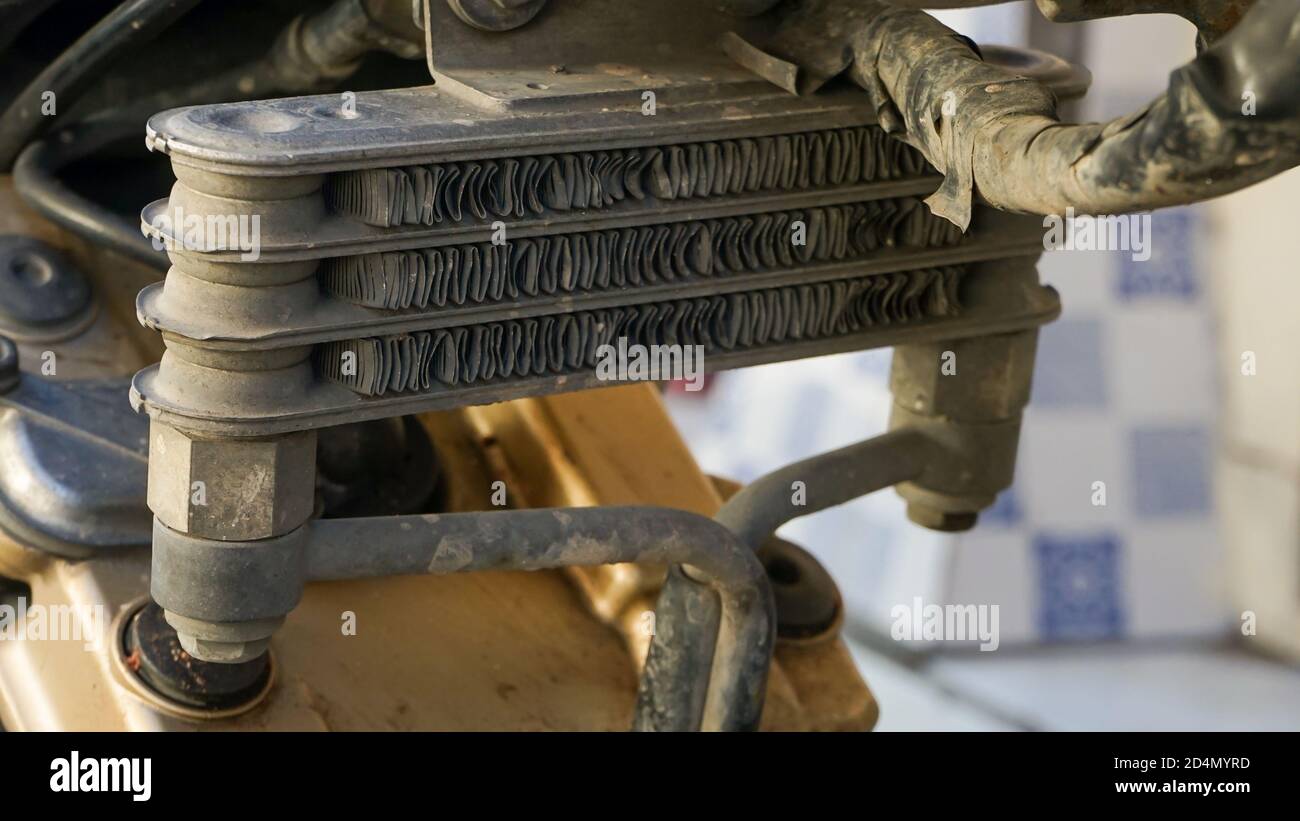 Close up part of a motorcycle engine Stock Photo - Alamy