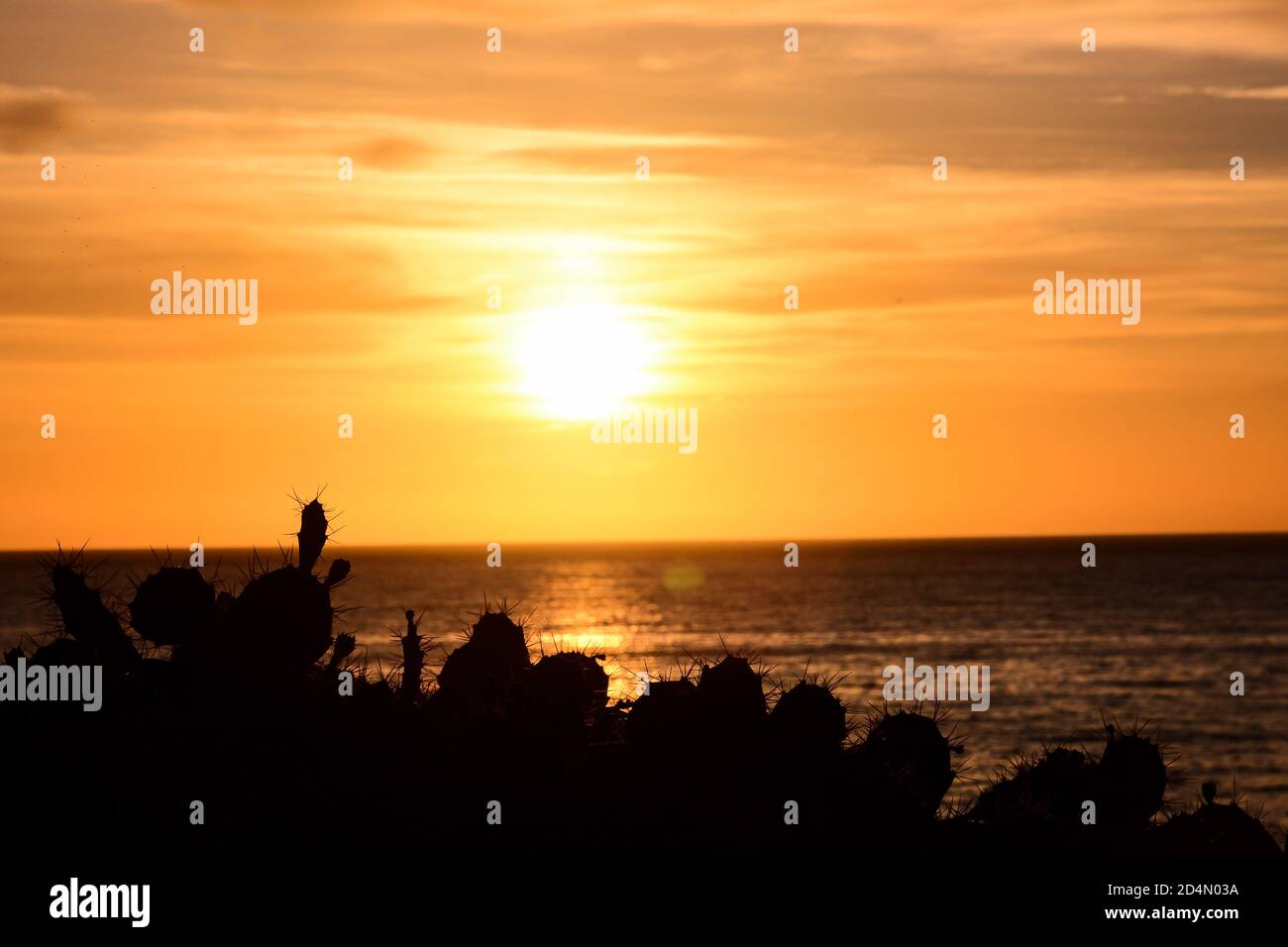 The Sun Setting in the Sea Stock Photo - Alamy