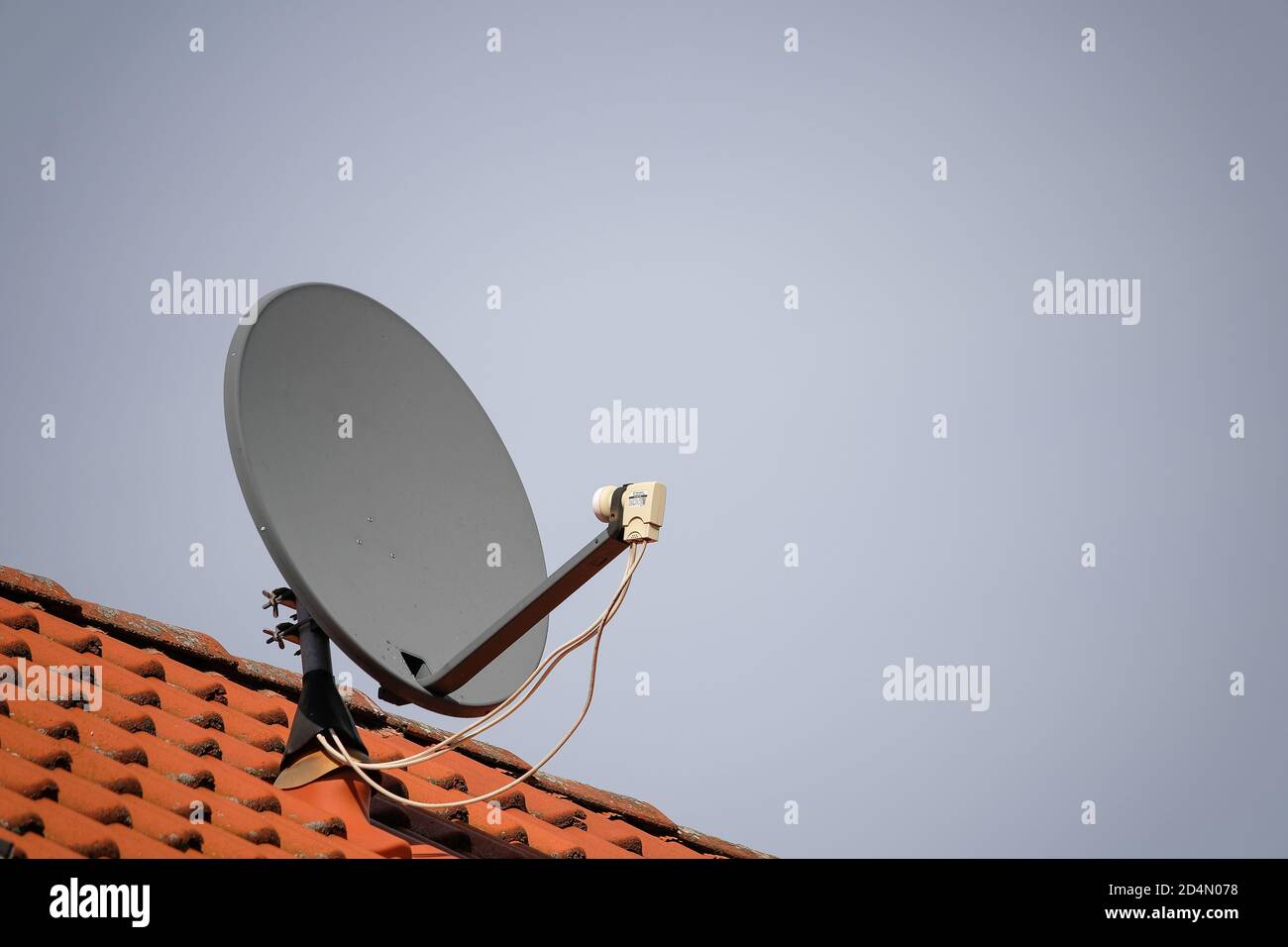 Low angle shot of a rooftop satellite Stock Photo - Alamy