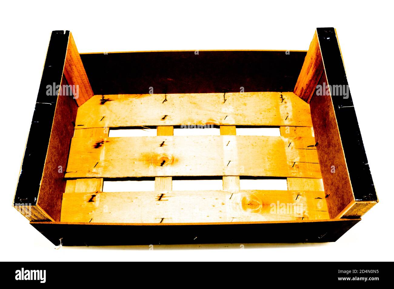 Empty Fruit Crate Box Stock Photo - Alamy