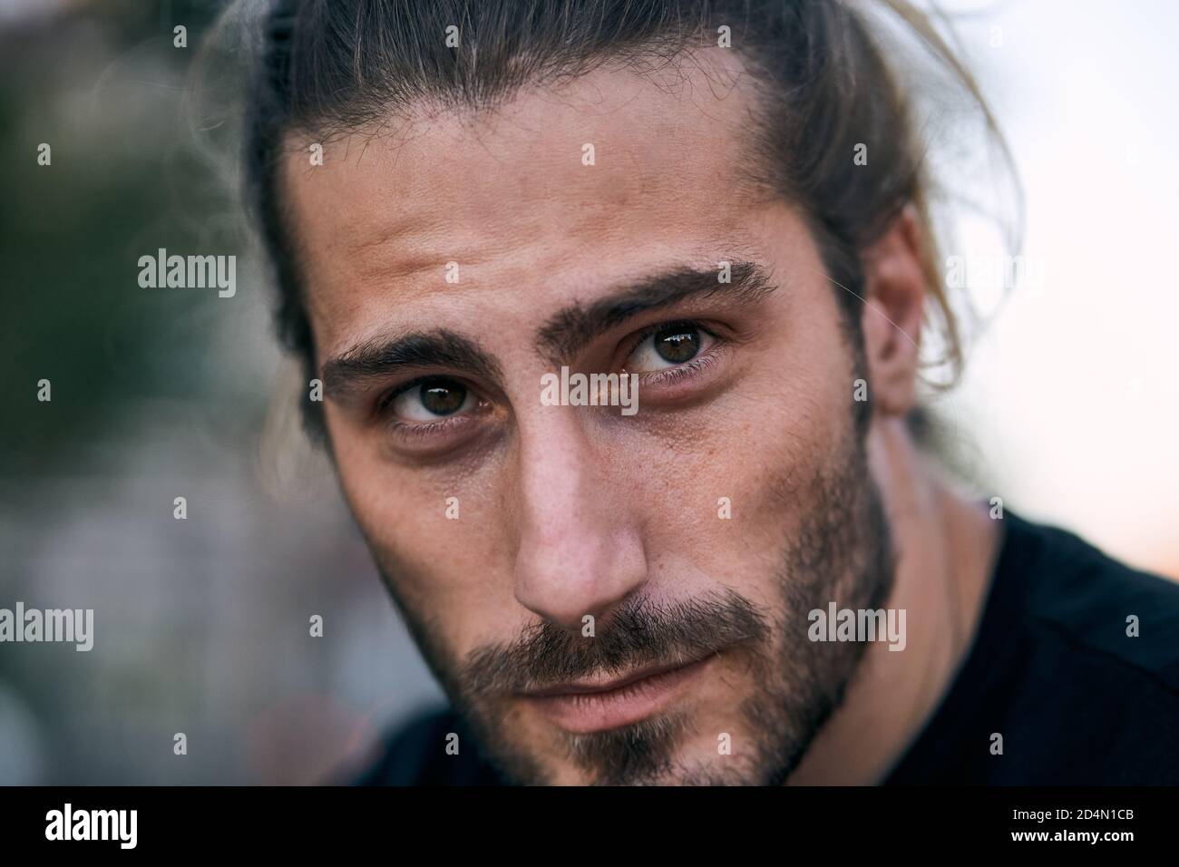 Caucasian man with a sad face expression Stock Photo - Alamy