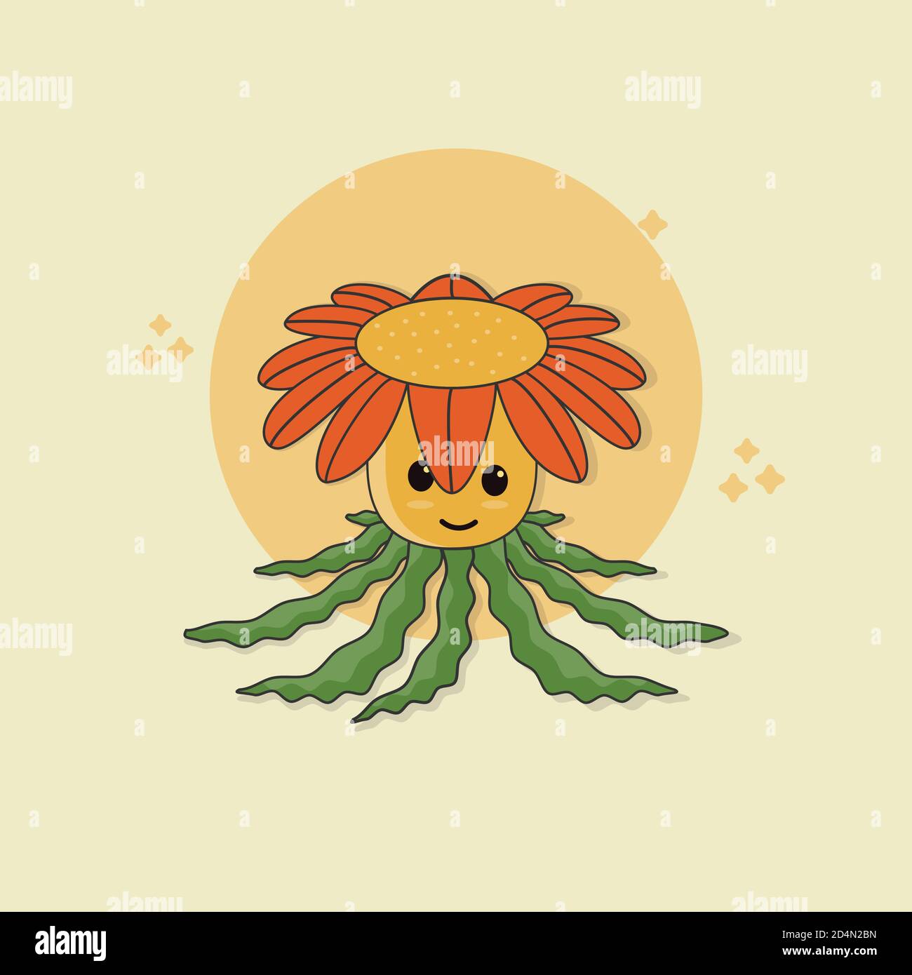Cute flower character Stock Vector Image & Art - Alamy