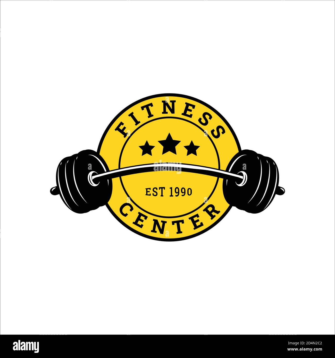 Logo Template for gym or fitnes center Stock Vector Image & Art - Alamy