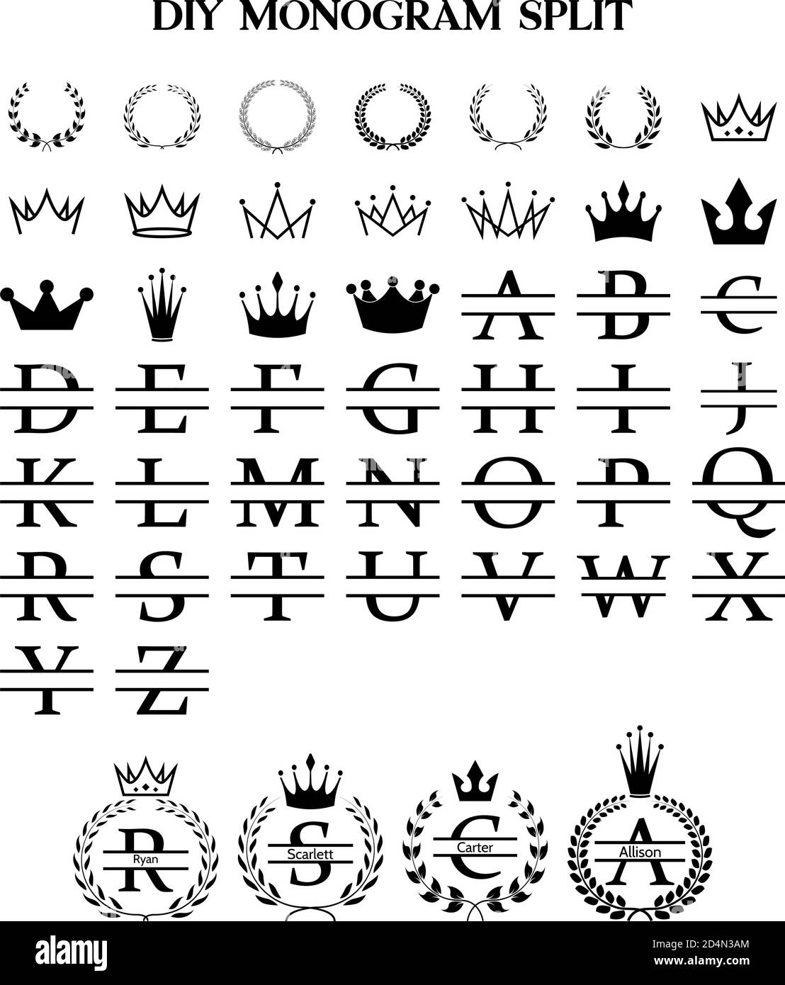 Split crown Stock Vector Images - Alamy