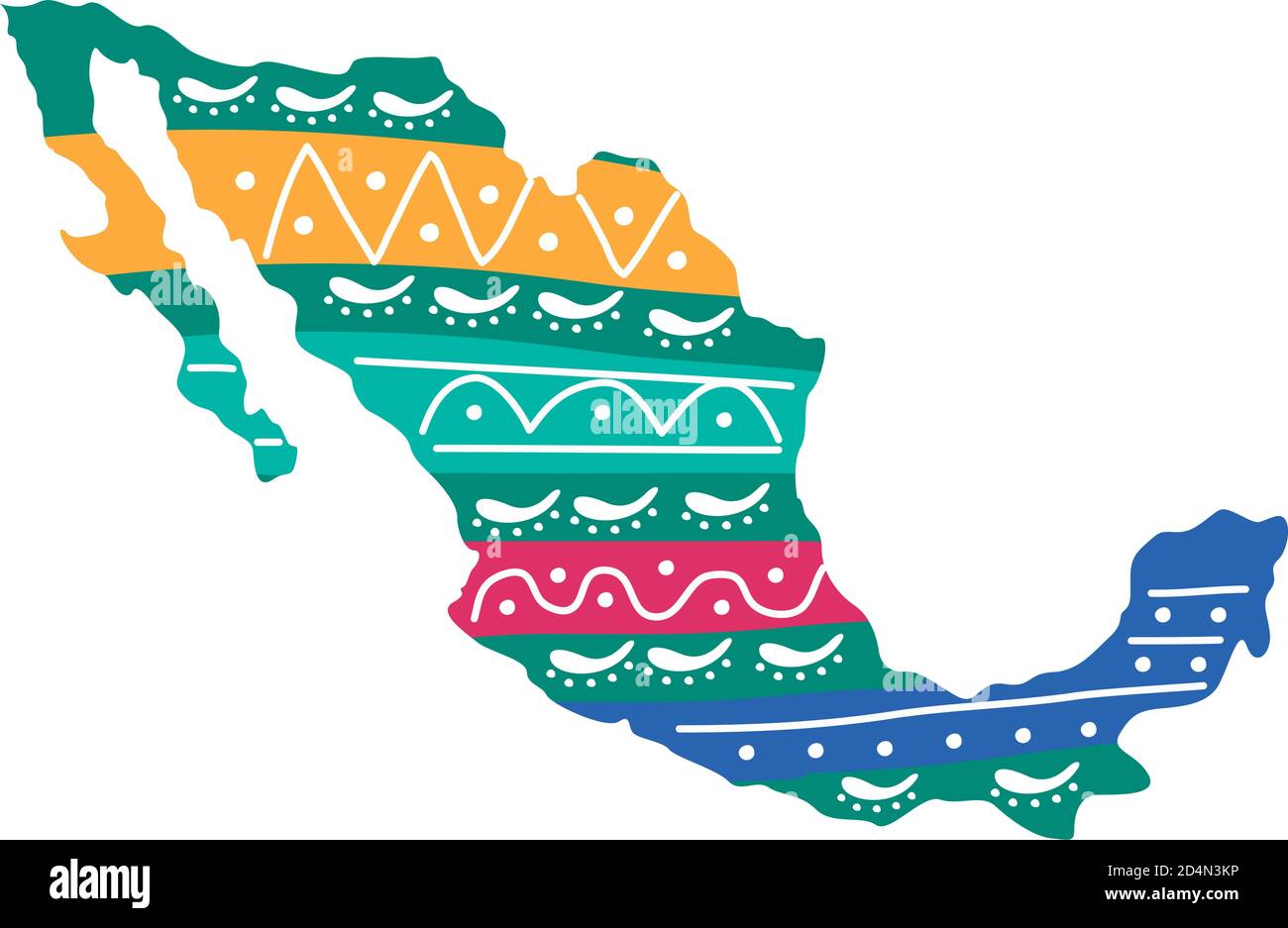 mexico map flat style icon vector illustration design Stock Vector ...