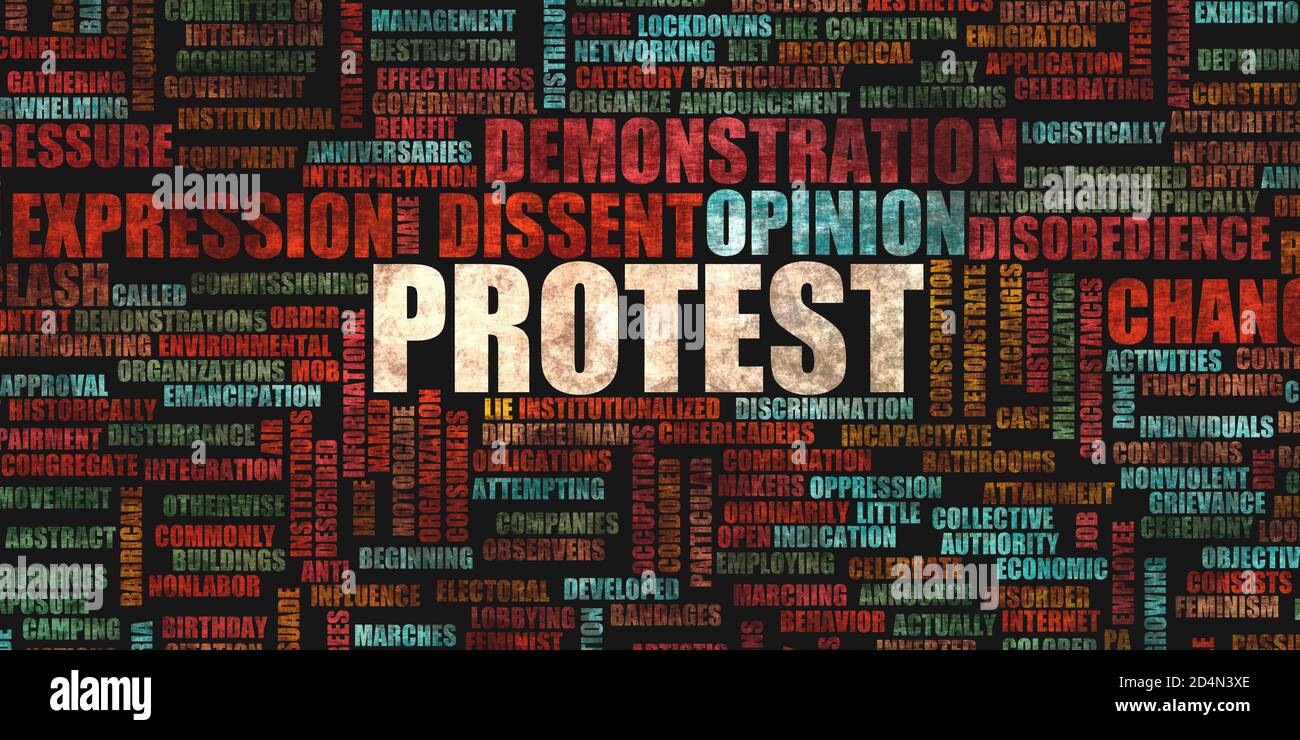 Protest Concept as an Abstract Background Banner Stock Photo - Alamy