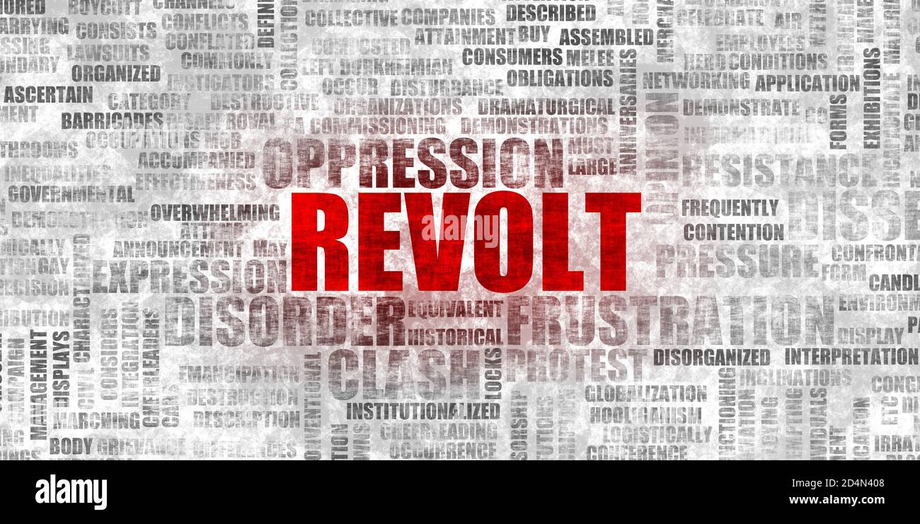 Revolt Concept as an Abstract Background Banner Stock Photo - Alamy