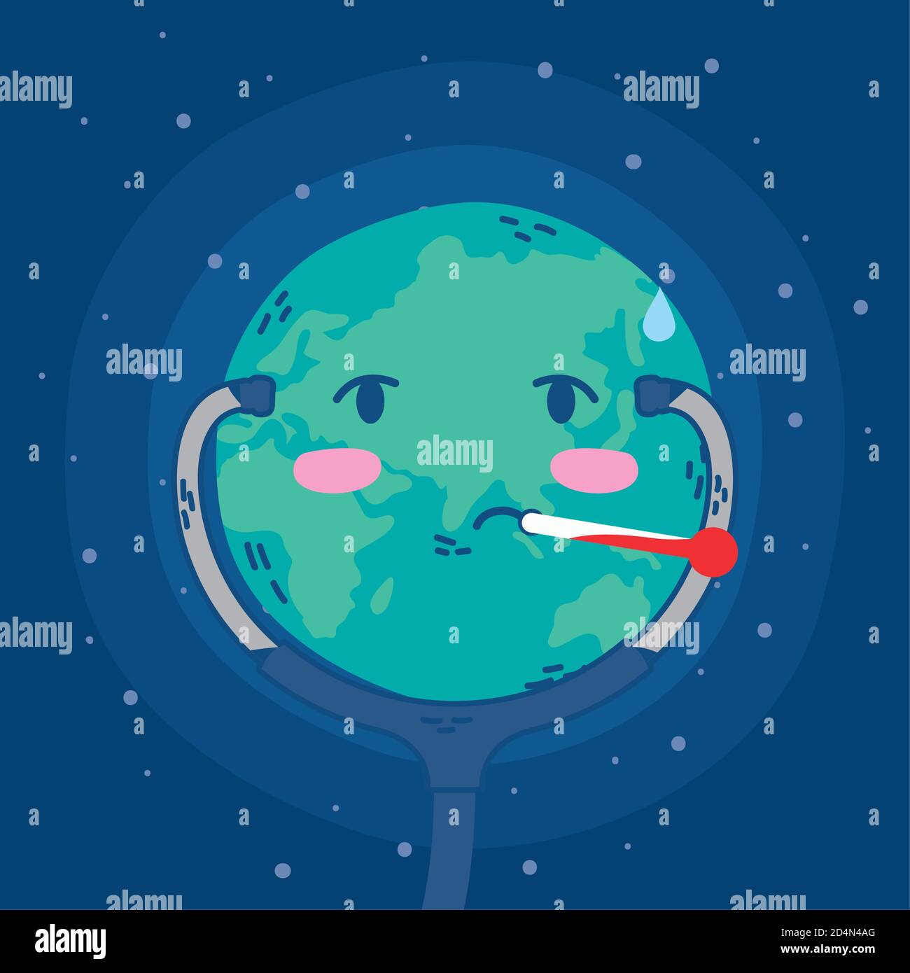 Earth with thermometer Stock Vector Images - Alamy