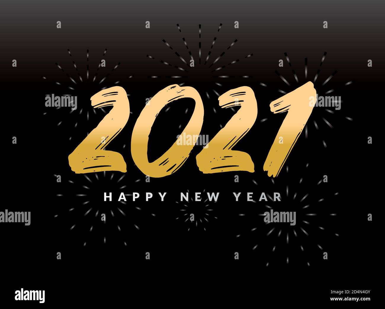 2021 Happy new year with fireworks design, Welcome celebrate and ...