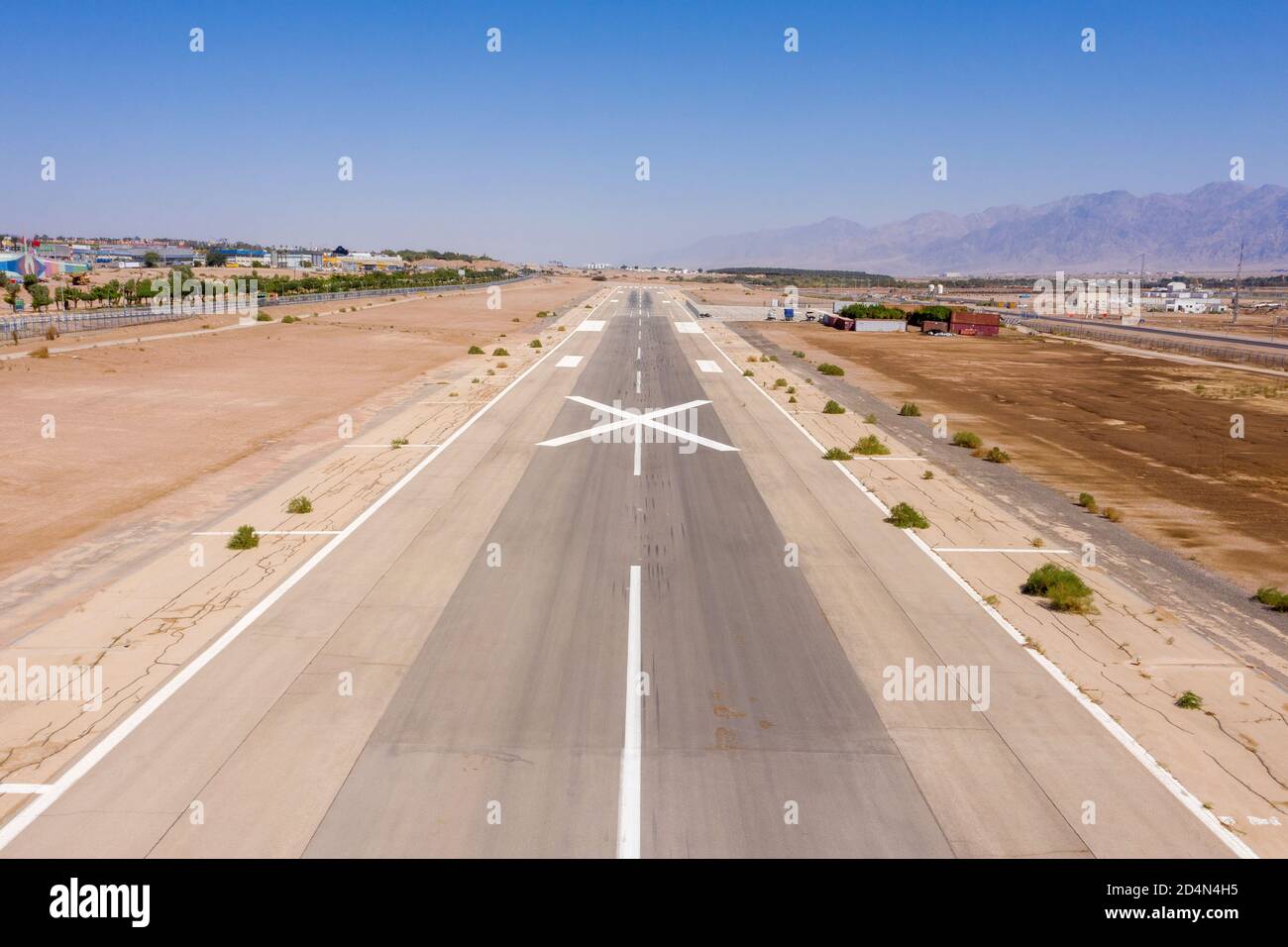 Airport Runway, Aerial image Stock Photo - Alamy