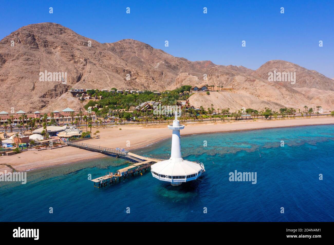 Eilat Red Sea Underwater Observatory marine Park, Aerial view Stock ...