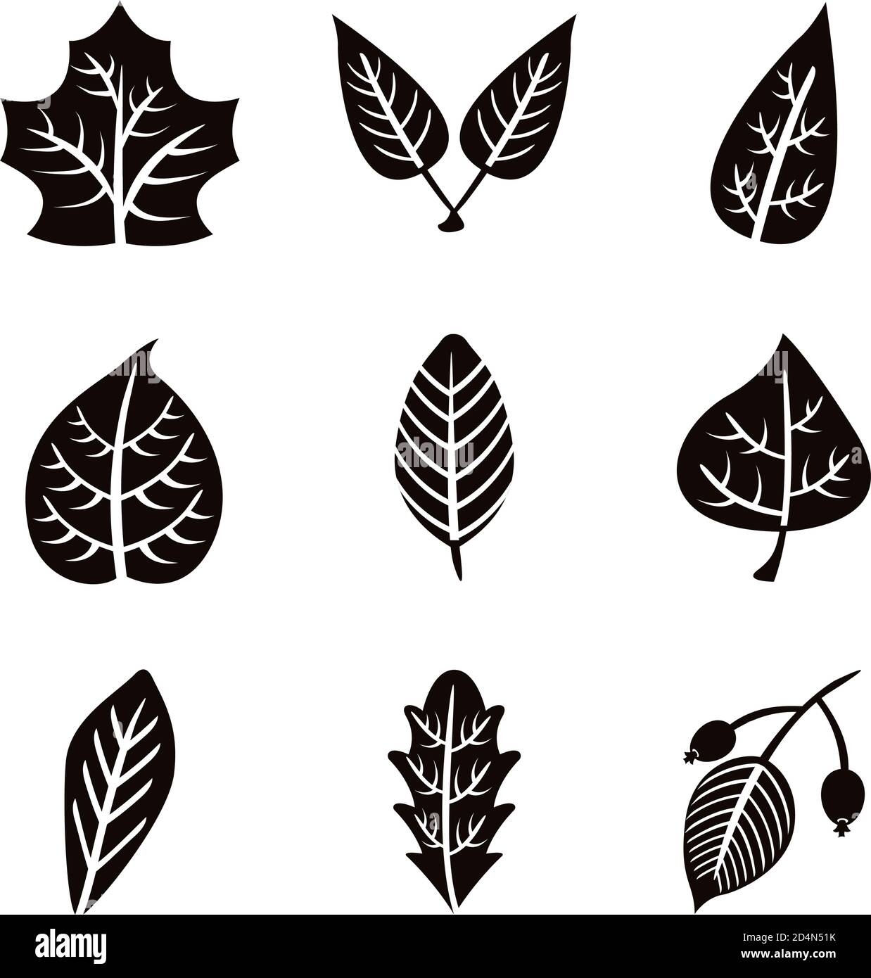 Number 9 leaves Stock Vector Images - Alamy