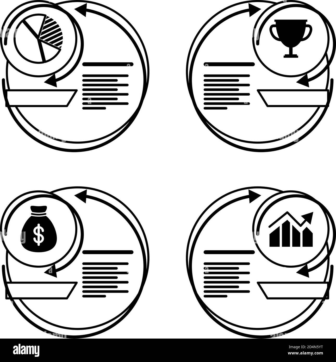 economy infographics statistics line style icon vector illustration ...