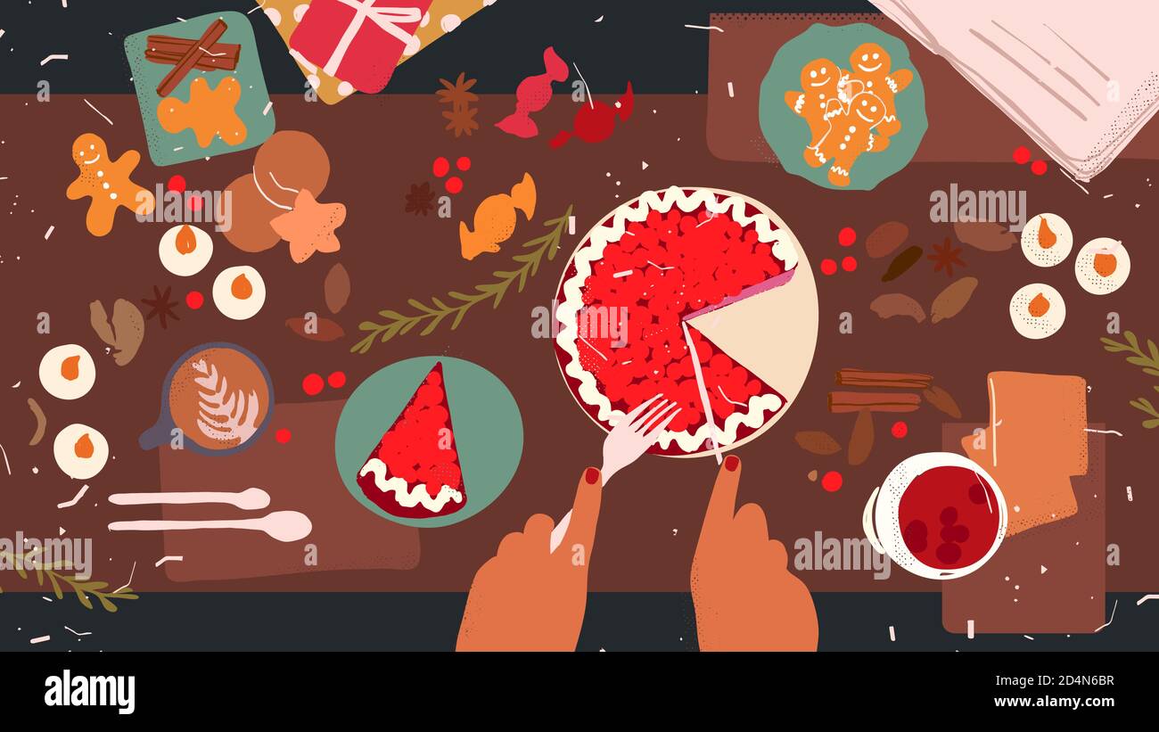 Cozy home horizontal flat Stock Vector Images - Alamy