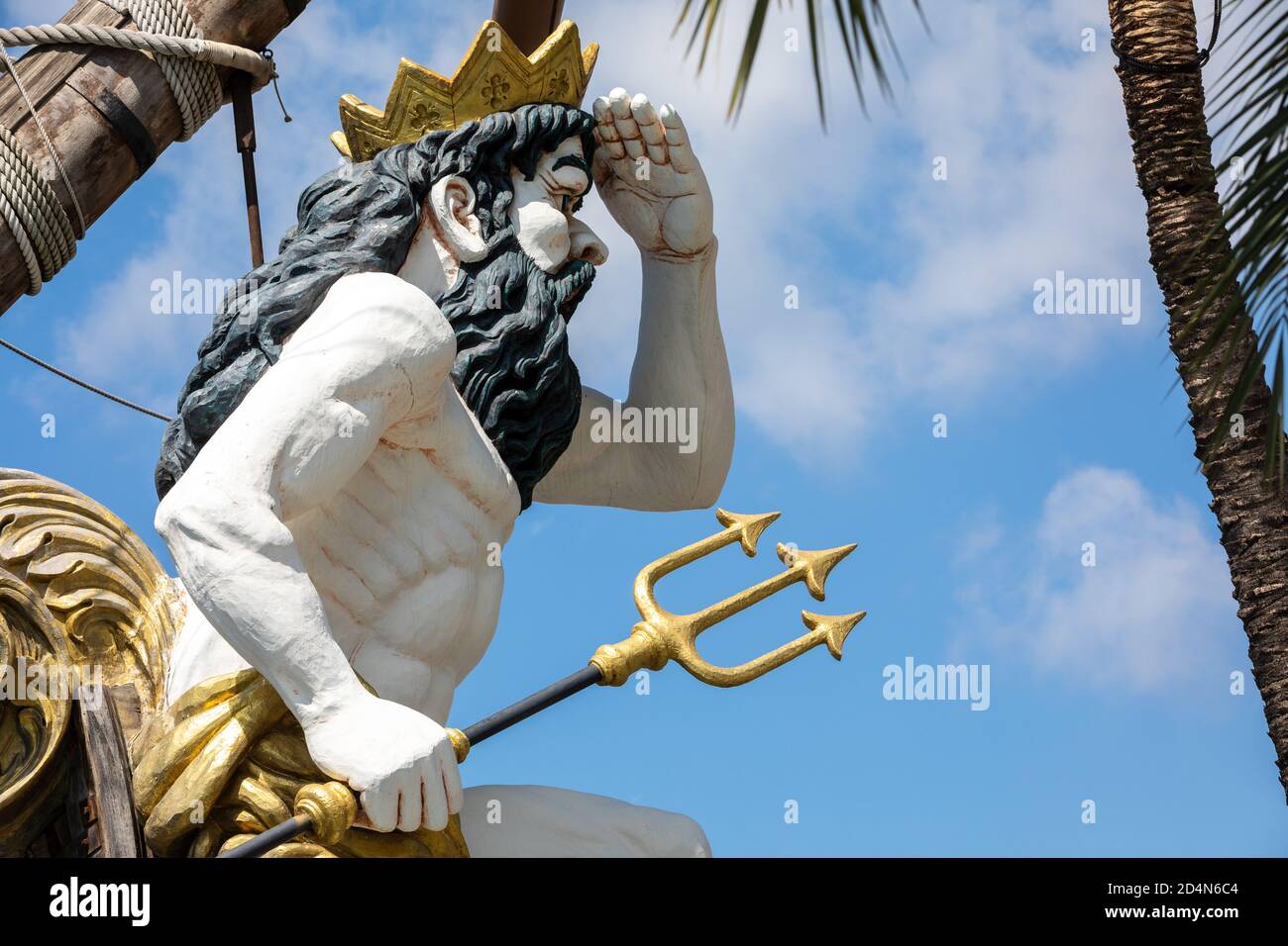 Statue of Neptune, god of freshwater and the sea in Roman religion ...