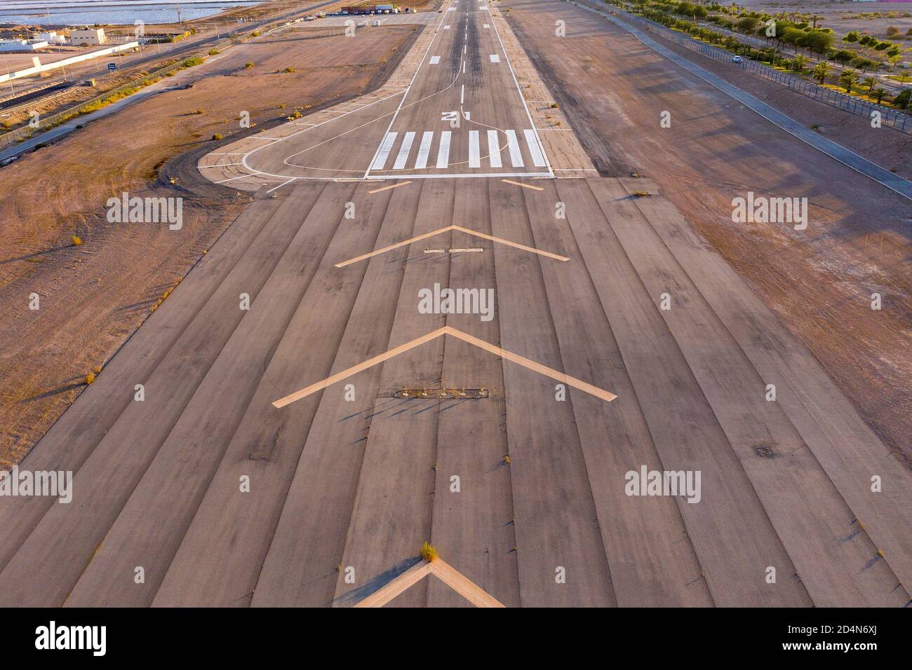 Airport Runway, Aerial image Stock Photo - Alamy