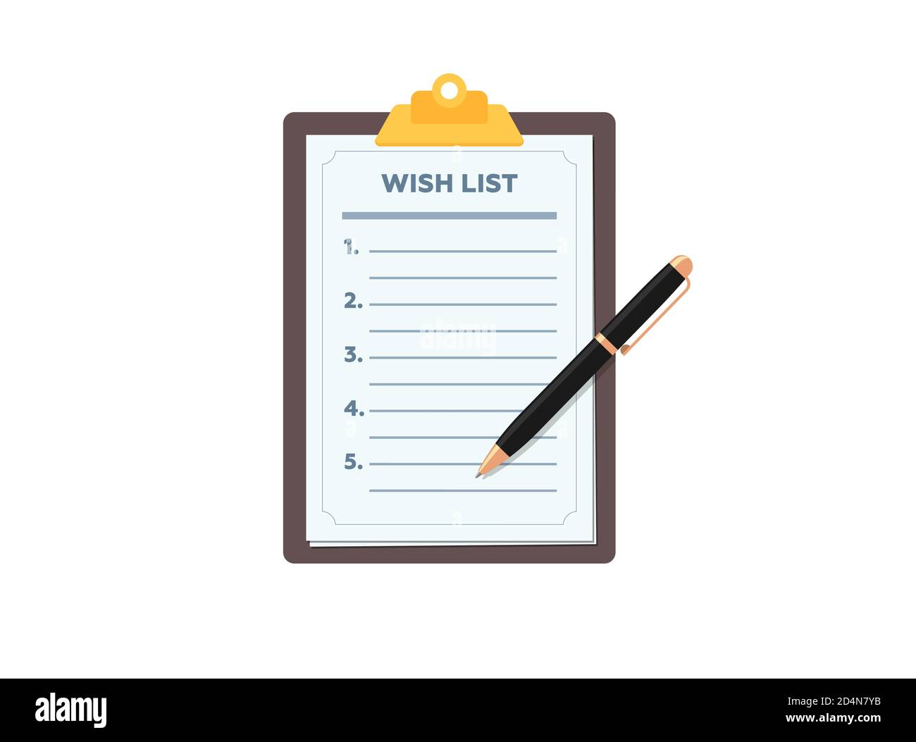 Check list paper vector hi-res stock photography and images - Alamy