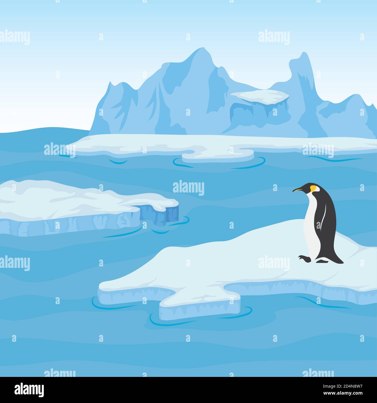 Penguins On Iceberg Clip Art