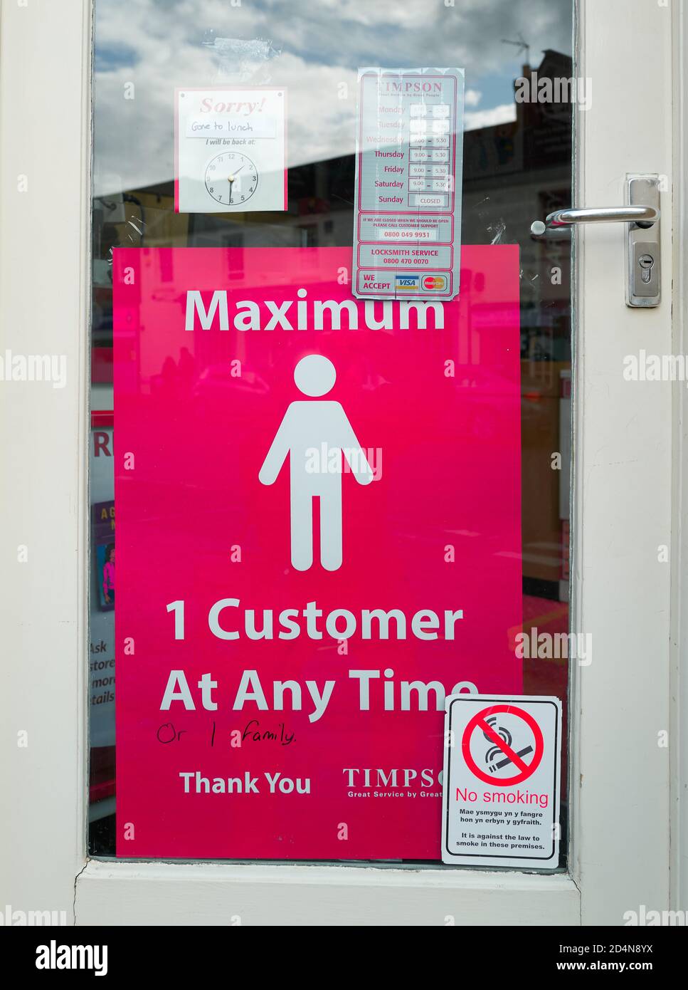 Maximum 1 customer hi-res stock photography and images - Alamy