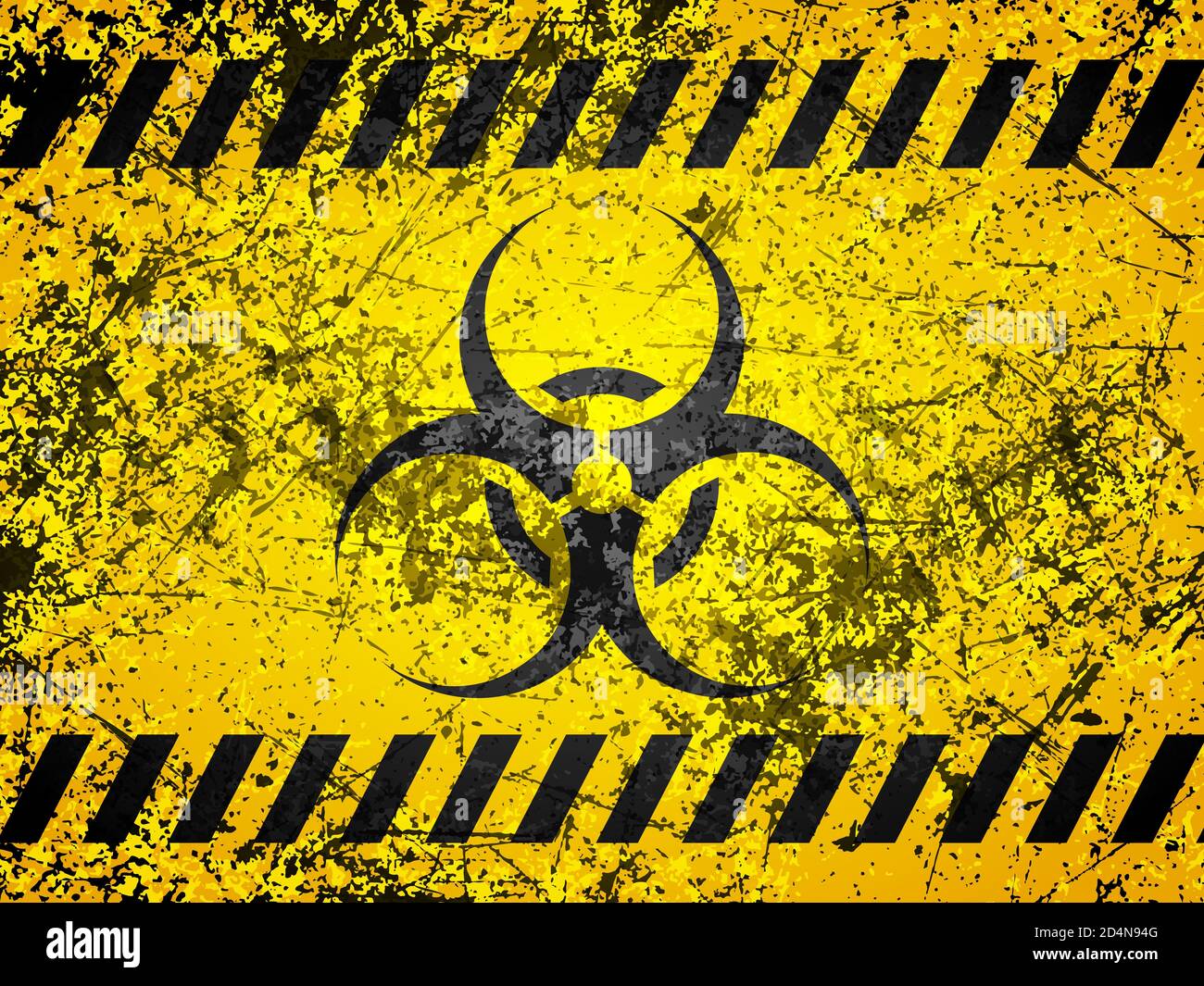 Grunge biohazard sign textured background. Vector illustration Stock ...