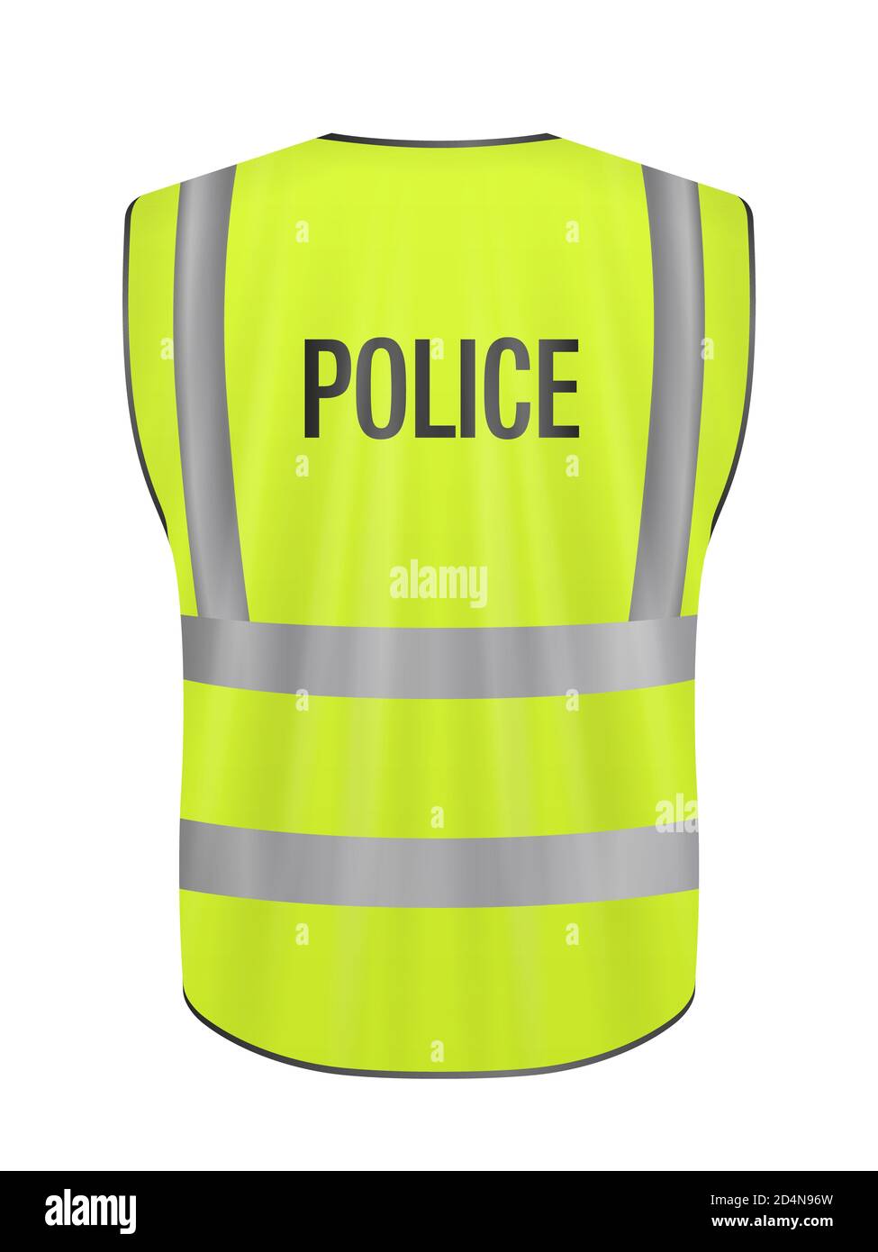 Safety vest police on a white background. Vector illustration Stock ...