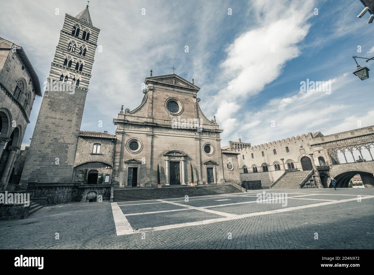 Viterbo, Italy. January 22, 2017: Viterbo Cathedral. Italian: Duomo di ...