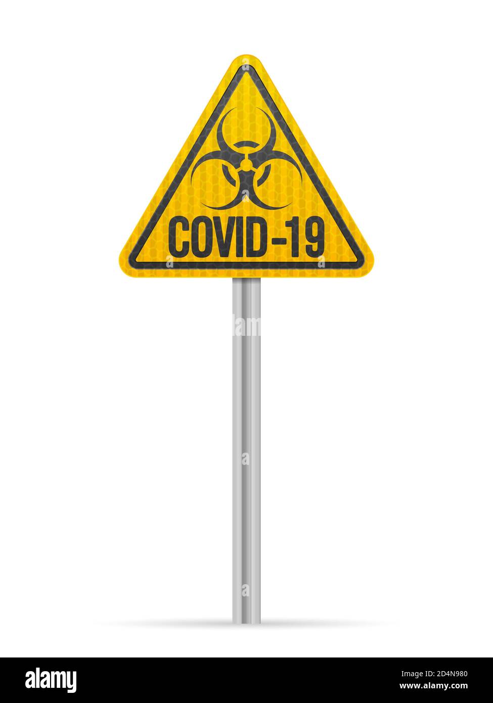 Road sign Covid-19 on a white background. Vector illustration Stock ...