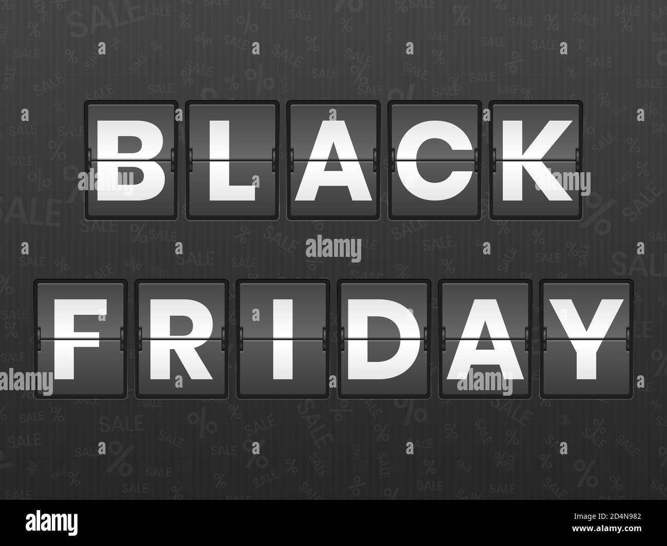 Flip clock black Friday background. Vector illustration Stock Photo - Alamy