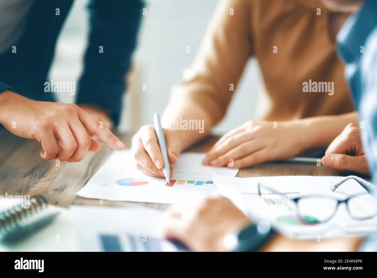 Working day in office. Collaborative teamwork Stock Photo - Alamy