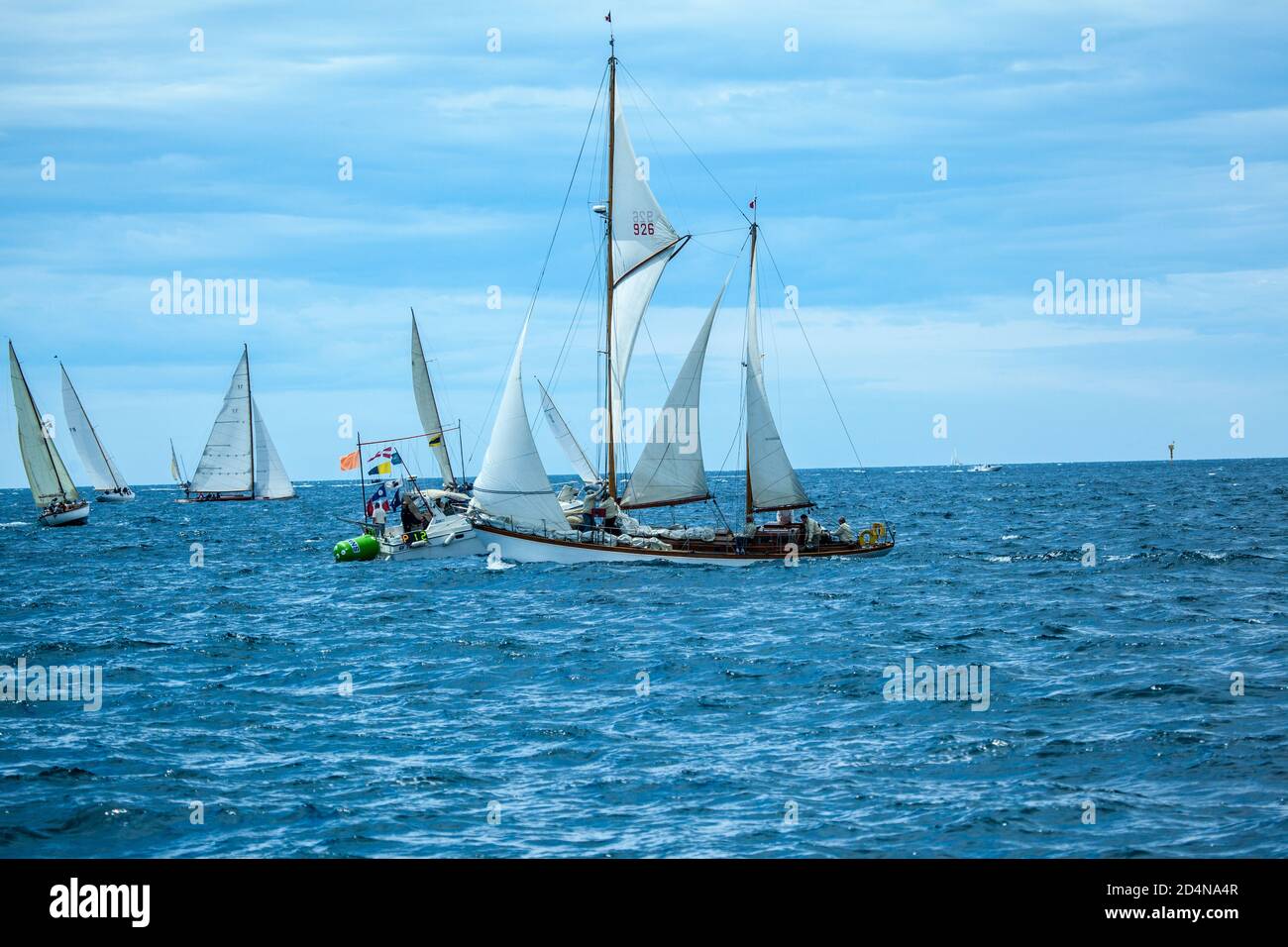 Les Voiles du Vieux Port 2016 : Ketch with wishbone rig Stock Photo - Alamy
