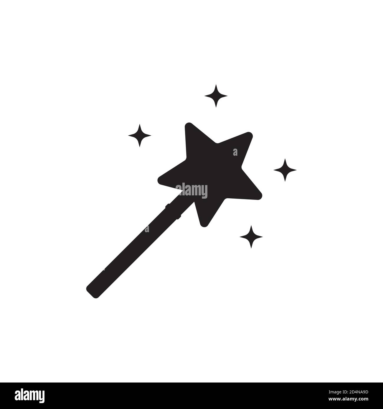 Vector Magic Wand icon with star sparkle Stock Vector Image & Art - Alamy