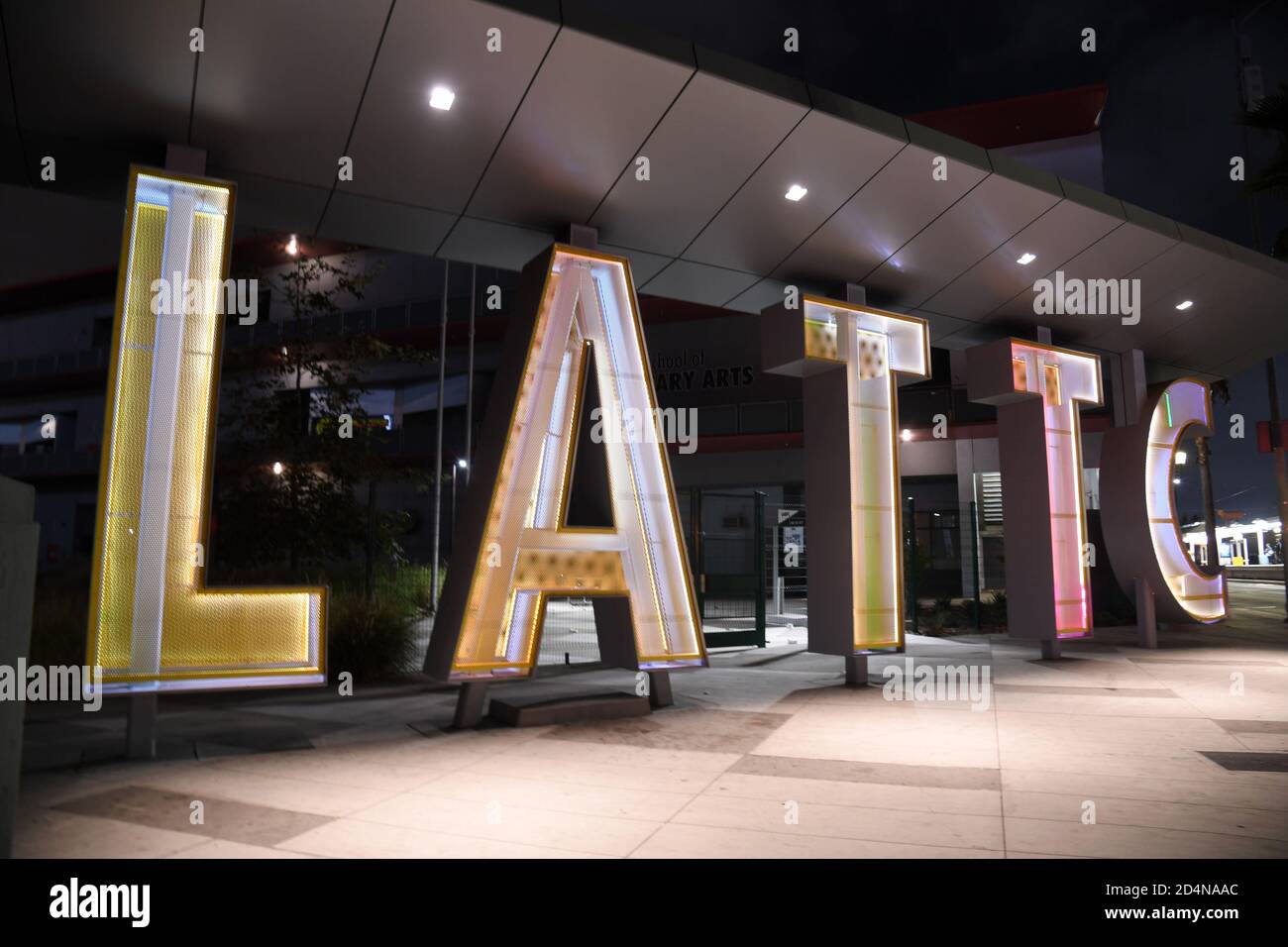 Los Angeles, Untied States. 09th Oct, 2020. LATTC letters are ...