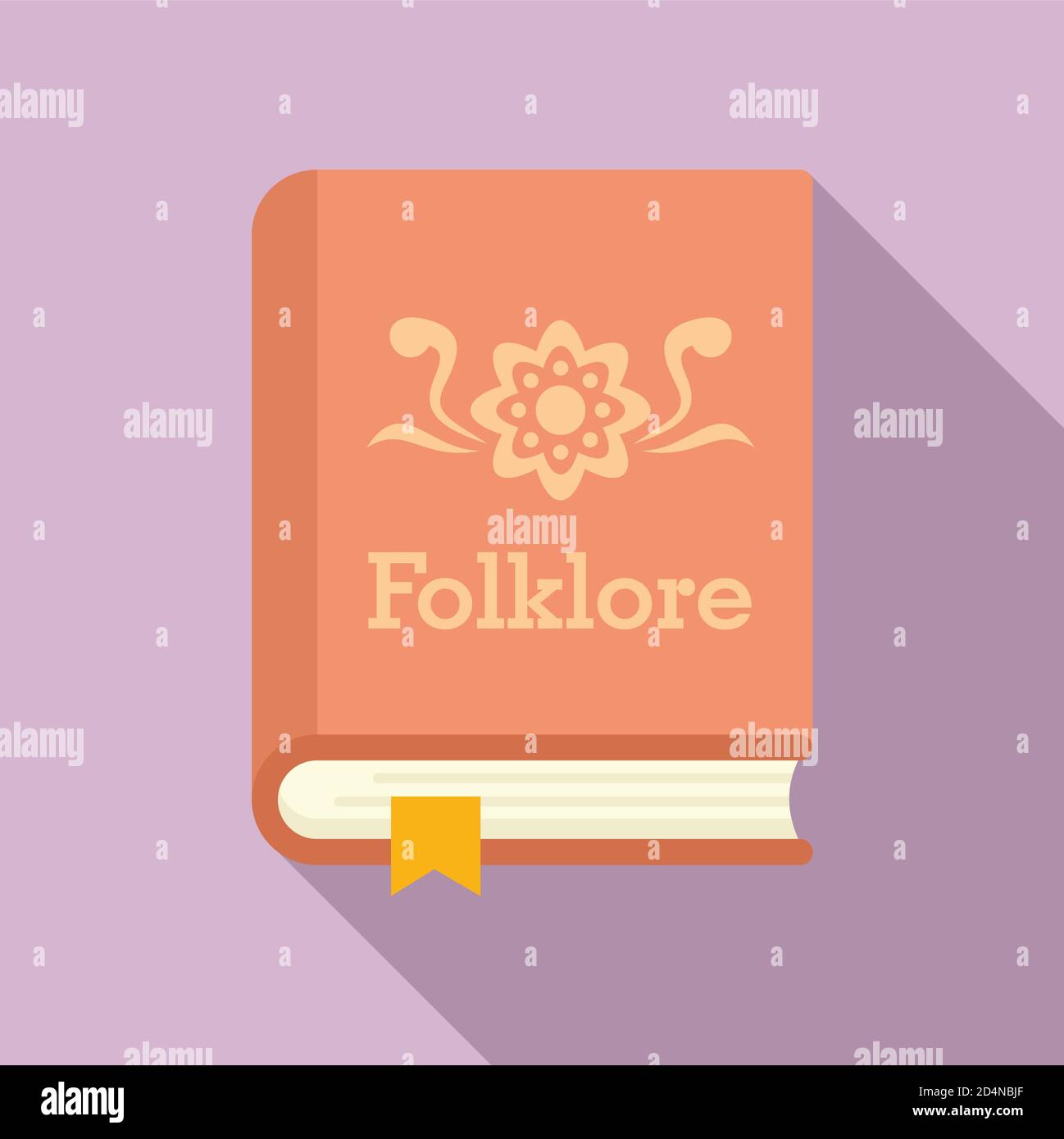 Folklore book icon. Flat illustration of folklore book vector icon for ...