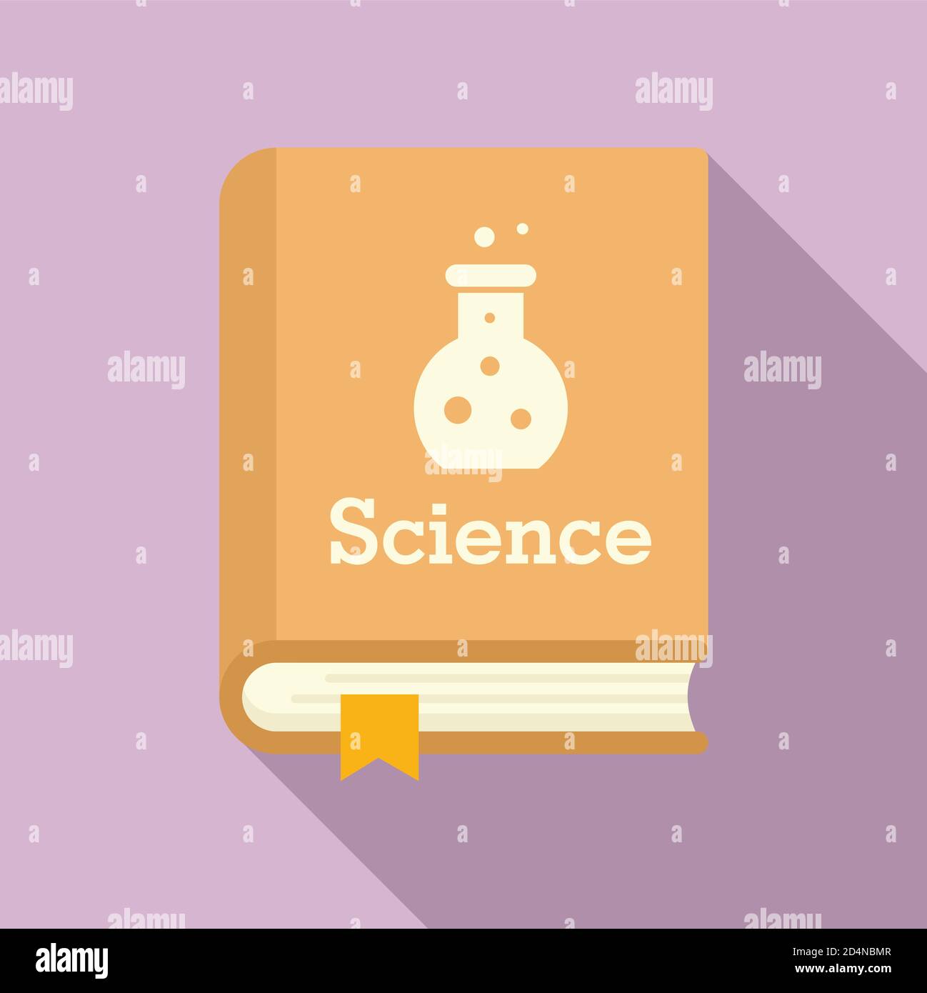 Science book icon. Flat illustration of science book vector icon for ...