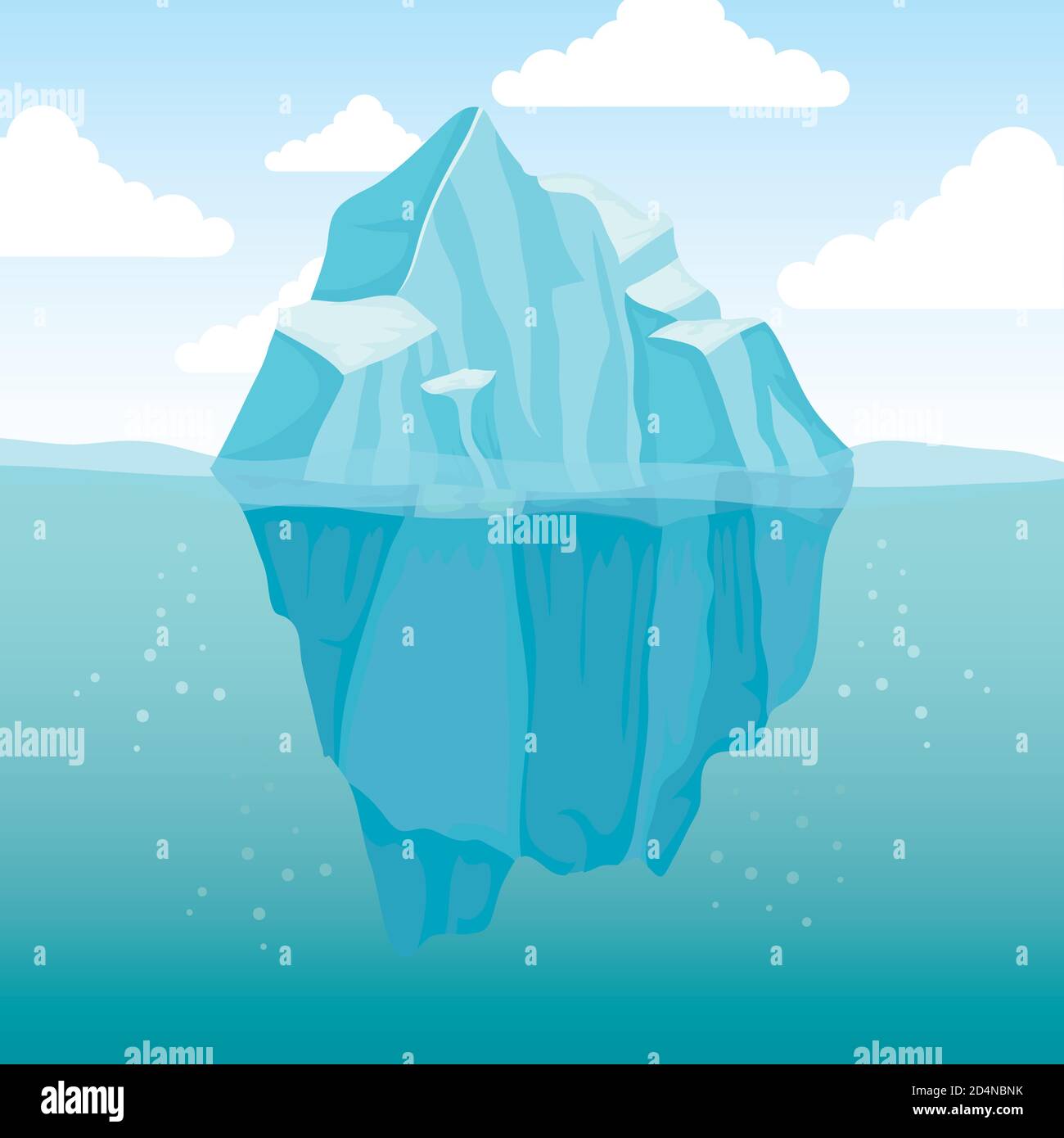 iceberg block arctic scene landscape vector illustration design Stock ...
