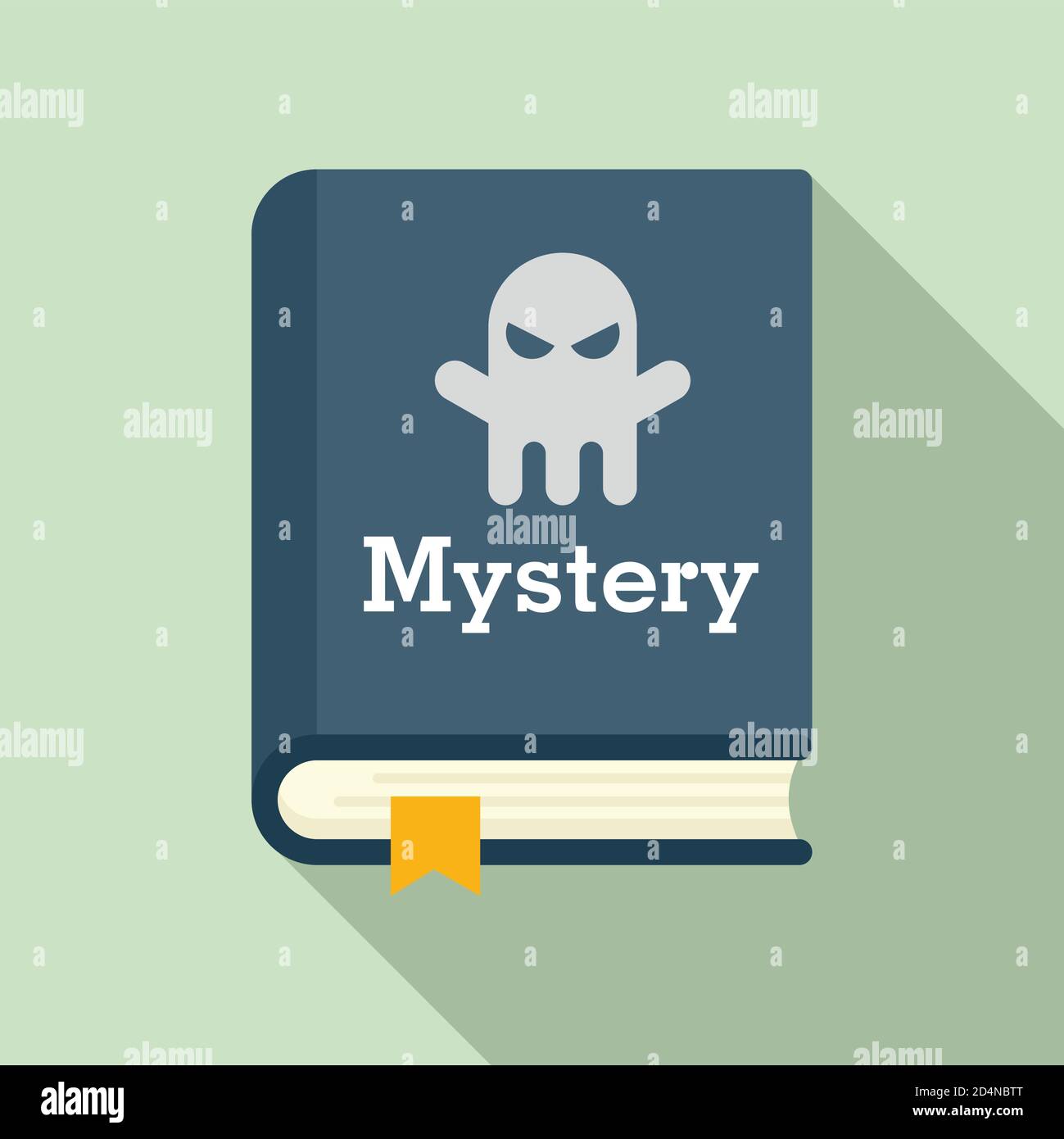 Old mystery book icon. Flat illustration of old mystery book vector ...