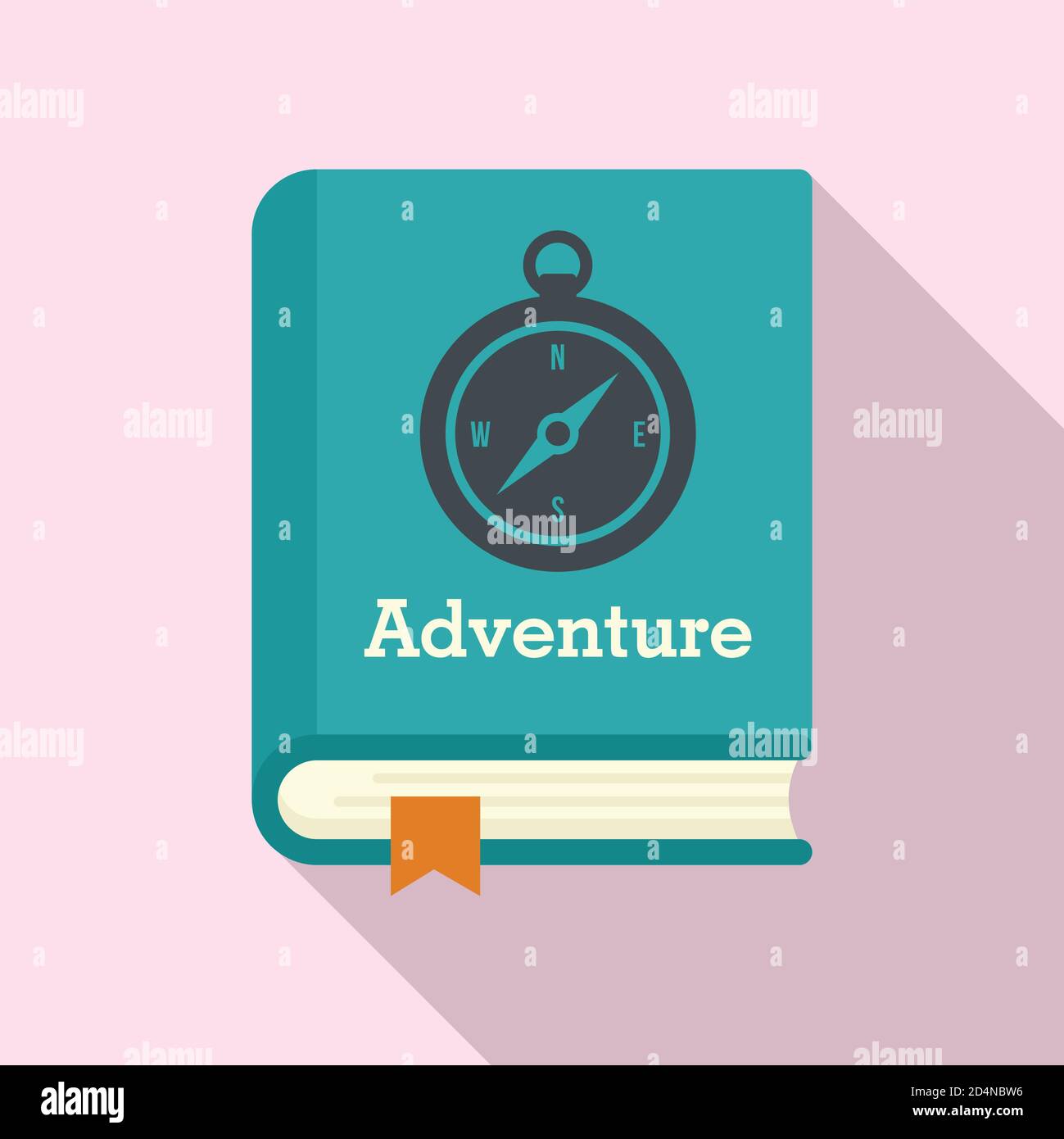Adventure book icon. Flat illustration of adventure book vector icon ...