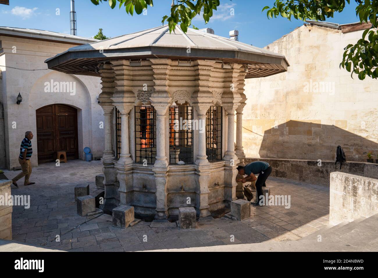 Hatay/Turkey- September 09 2020: Muslim man taking ablution in Habibi ...
