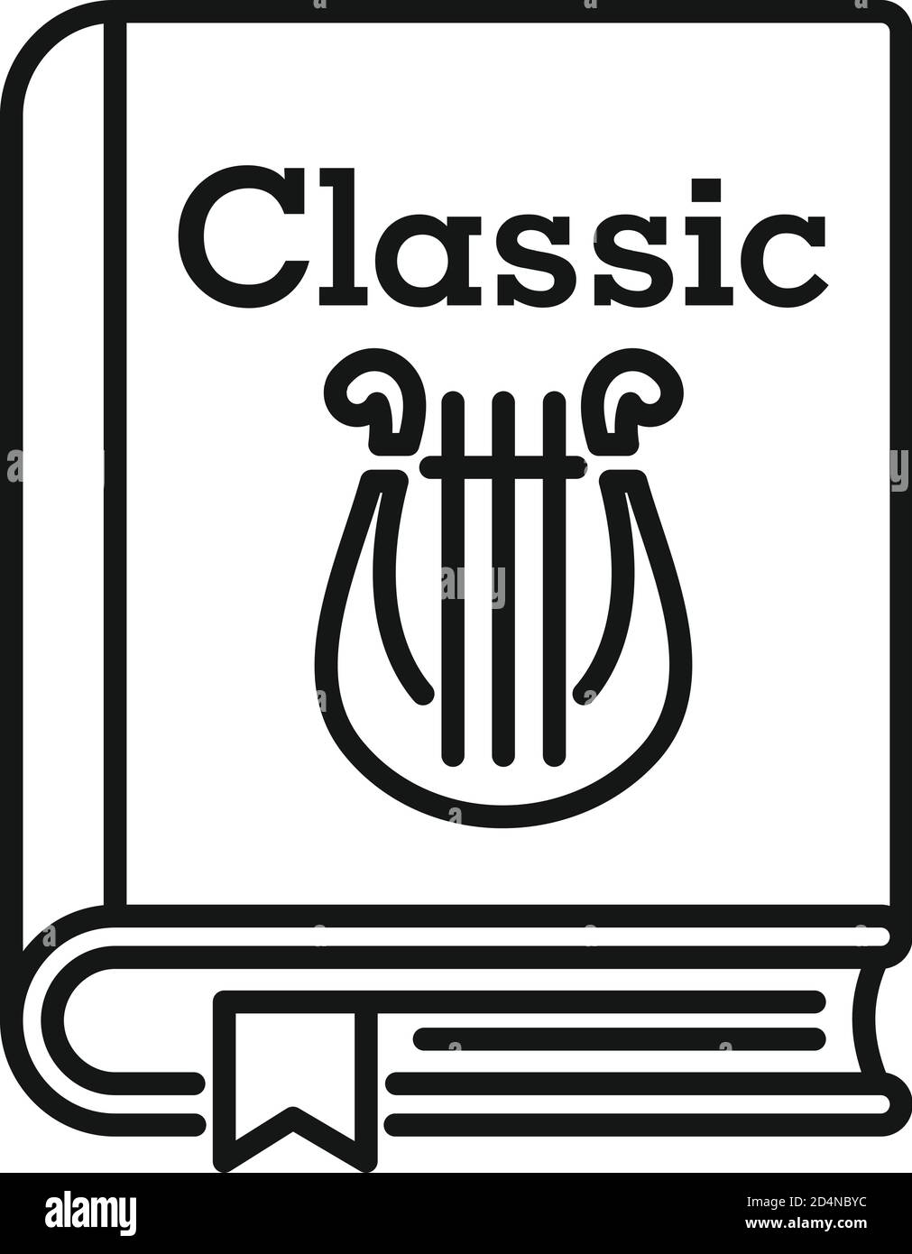 Classic literary book icon. Outline classic literary book vector icon ...