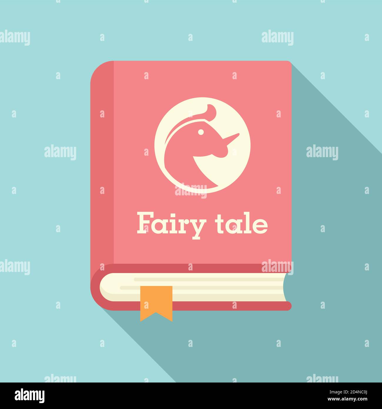 Fairy tale book icon. Flat illustration of fairy tale book vector icon ...