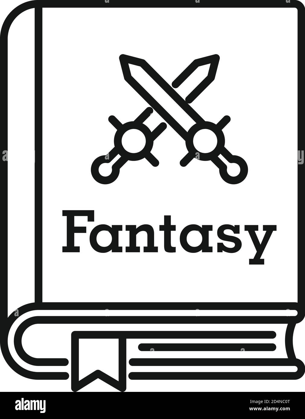 Fantasy book icon. Outline fantasy book vector icon for web design ...