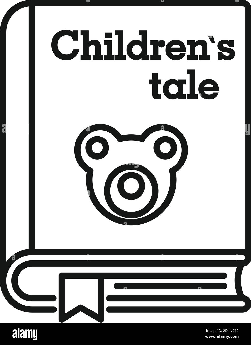 Childrens tale book icon. Outline childrens tale book vector icon for ...