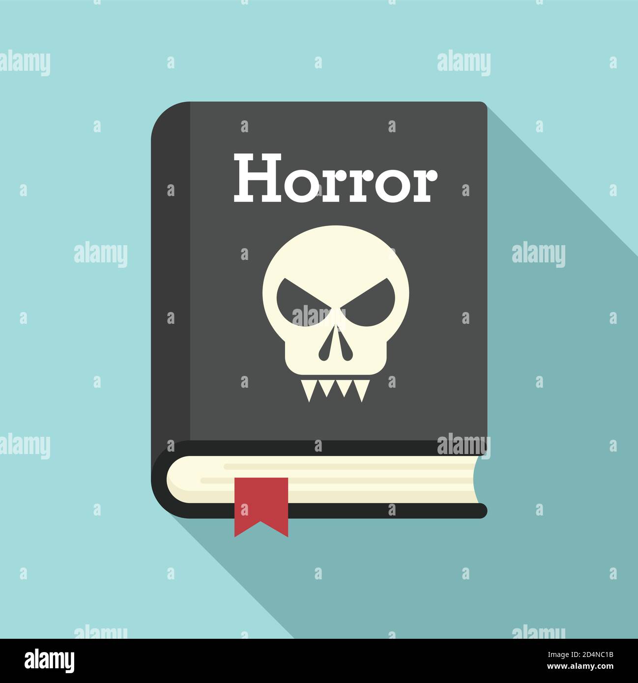Horror book icon. Flat illustration of horror book vector icon for web ...