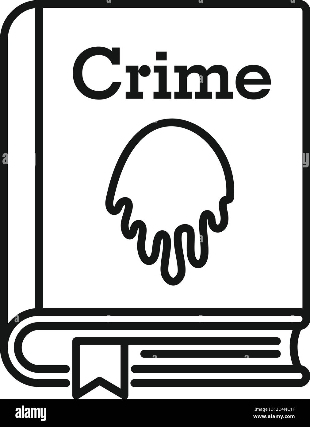 Crime book icon. Outline crime book vector icon for web design isolated ...