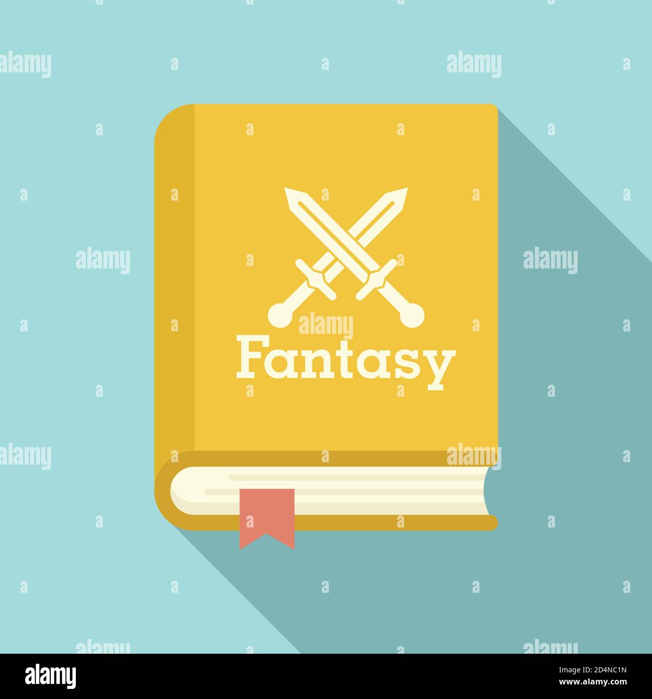 Fantasy book icon. Flat illustration of fantasy book vector icon for ...