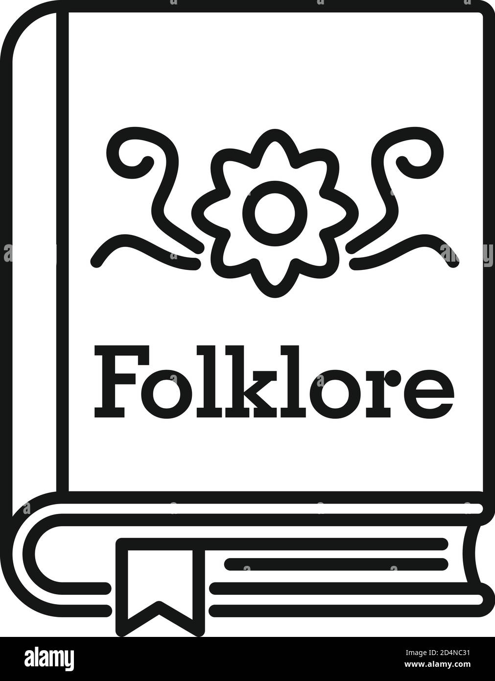 Folklore book icon. Outline folklore book vector icon for web design ...