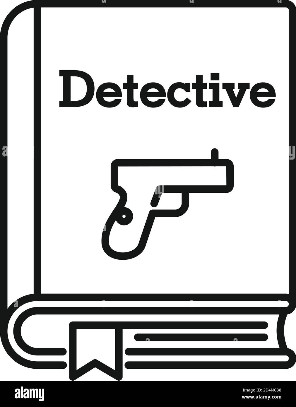Detective book icon. Outline detective book vector icon for web design ...