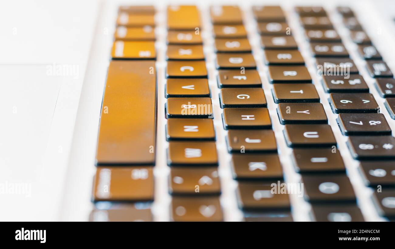 laptop keyboard closeup Stock Photo - Alamy