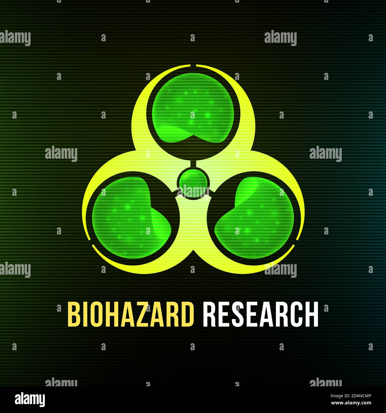 Biohazard research poster with black background Stock Vector Image ...