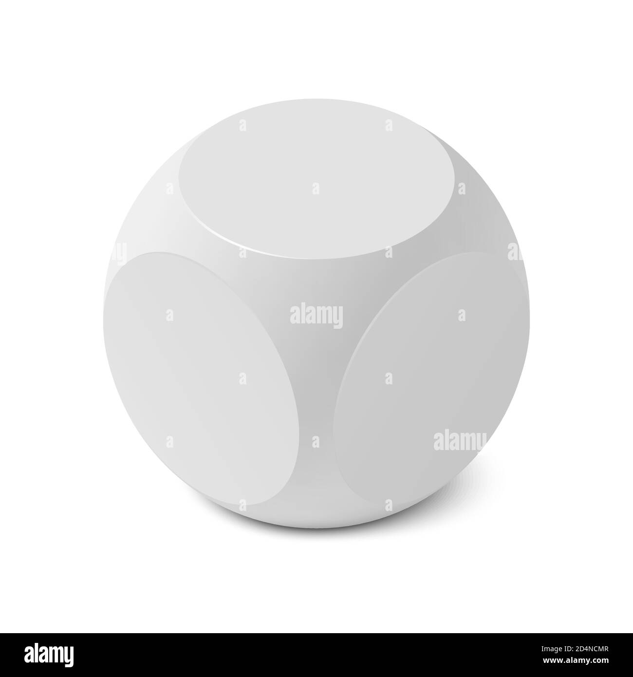 One isometric cube with rounded edges and angles, matte photo realistic ...